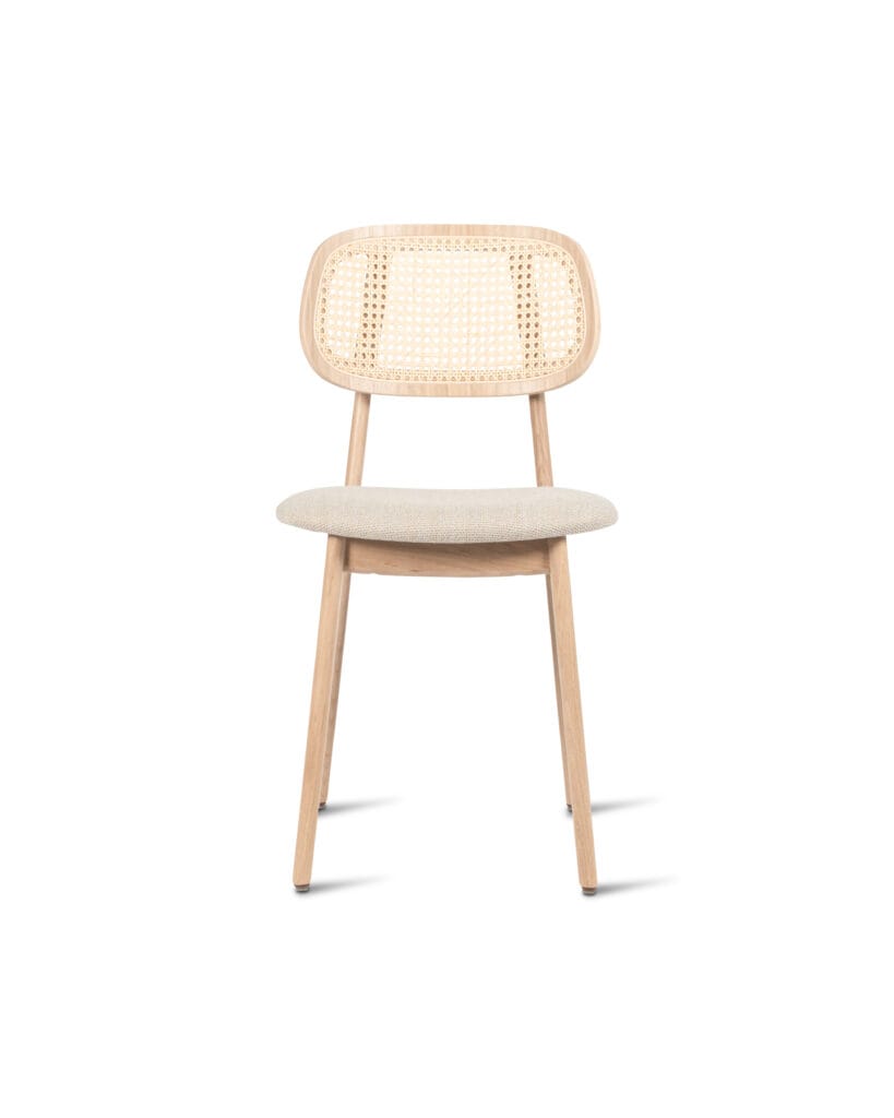 Dana Rattan Dining Chair - Upholstered
