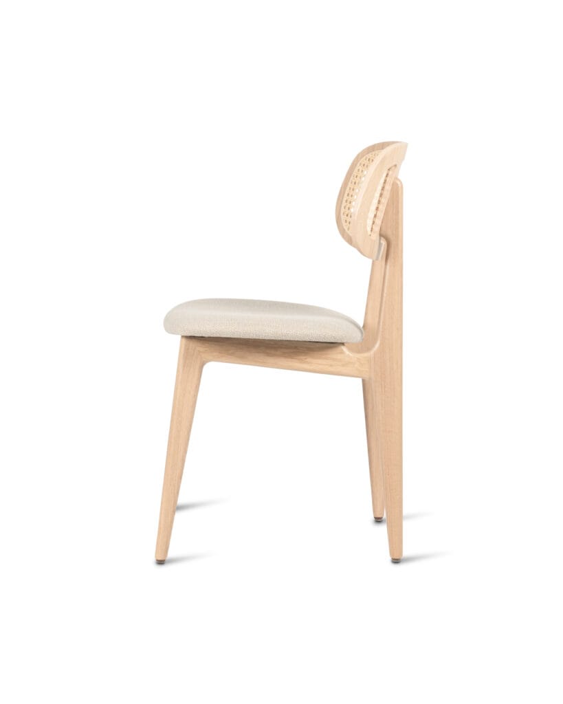 Dana Rattan Dining Chair - Upholstered