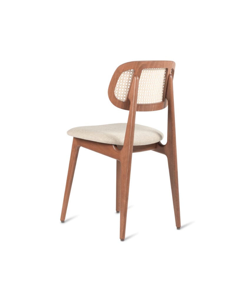 Dana Rattan Dining Chair - Upholstered